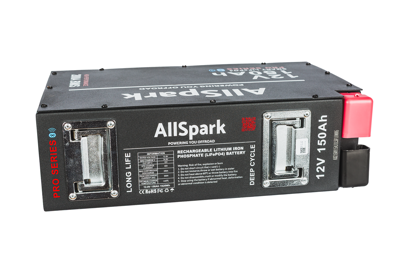 AllSpark - Pro-series Slimline 12V 150Ah LiFePO4 battery with Bluetooth