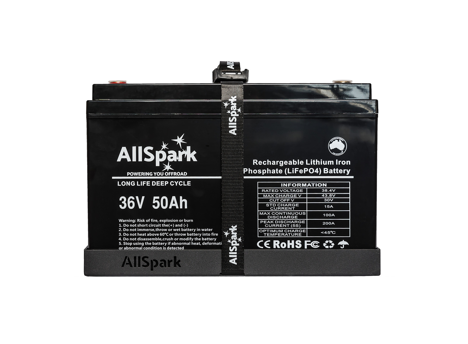 ALLSPARK 36V 50AH HIGH PERFORMANCE LITHIUM BATTERY IP67 Marine battery ...